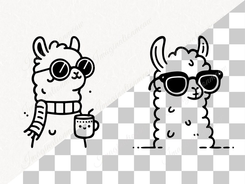 Llama Svg Bundle, Llama Svg, Llama With Sunglasses, Llama Face SVG ...