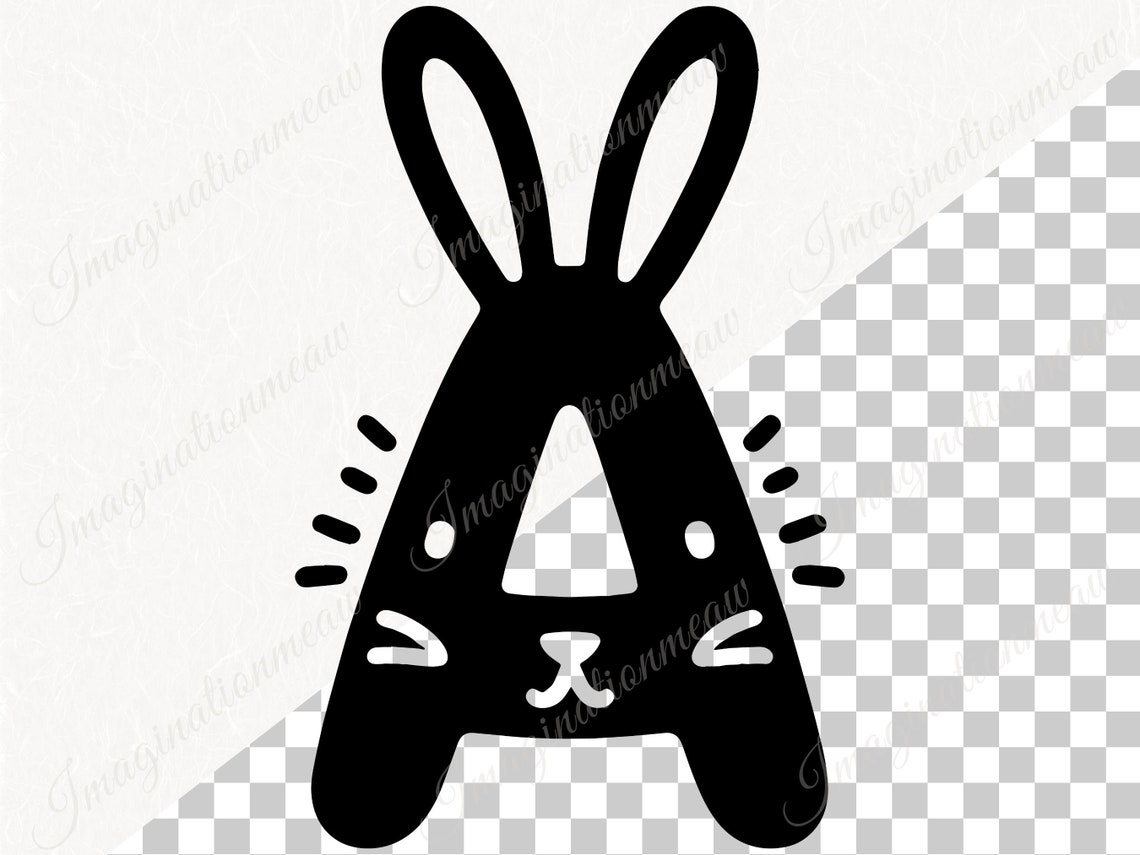 Rabbit Alphabet SVG, Rabbit Numbers Svg, Easter Bunny Alphabet SVG ...