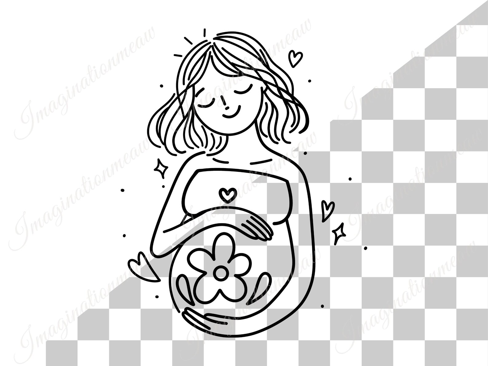 Pregnant Woman Svg, Pregnancy Svg, Mother Out Line, Baby Birth Newborn ...