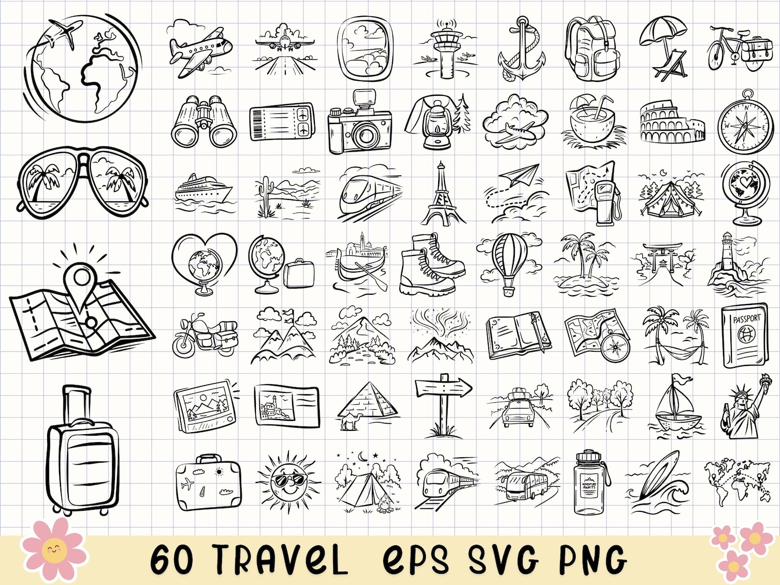 Travel SVG, Travel Clipart Bundle, Vacation Svg, Adventure Svg ...