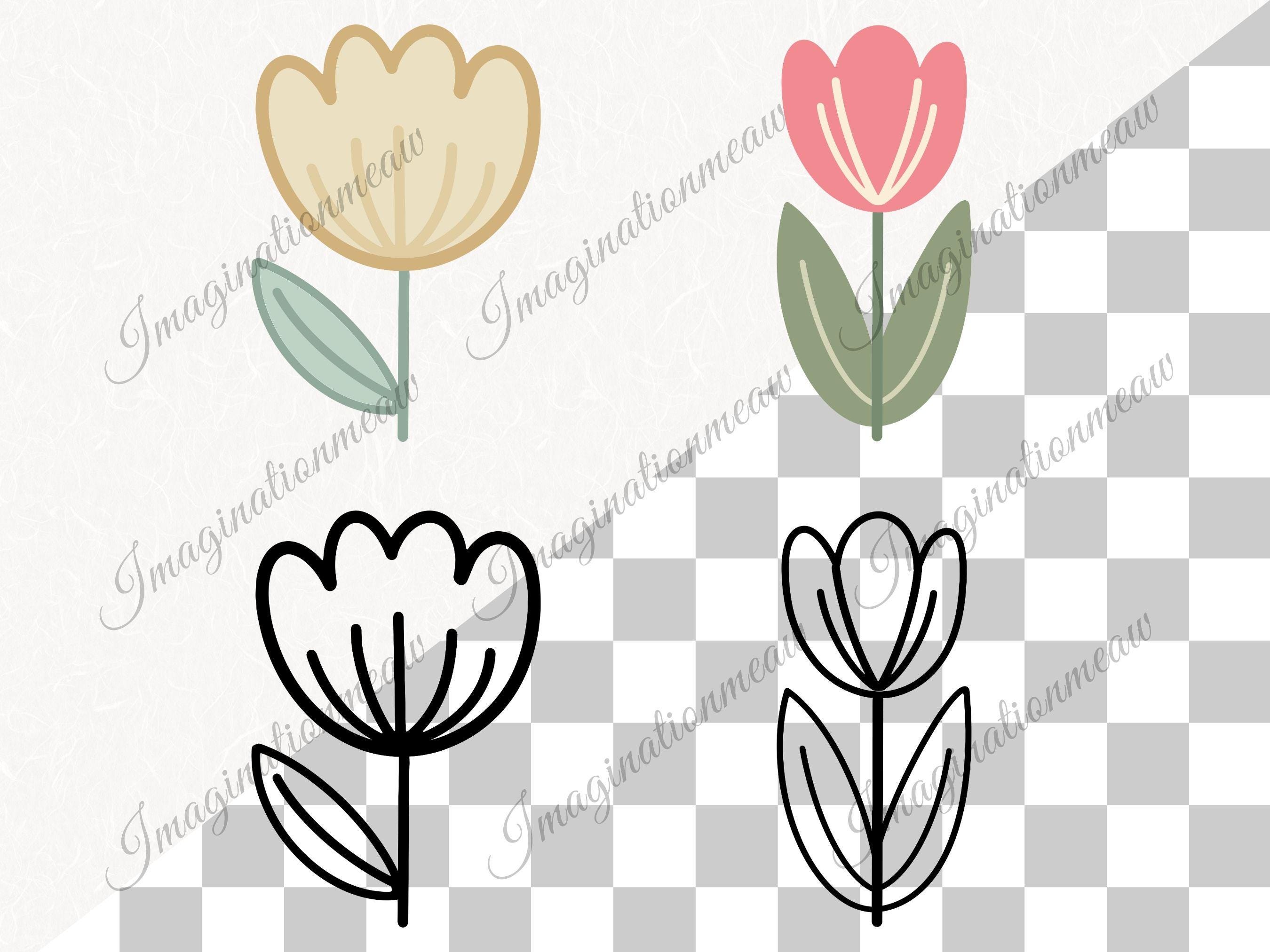 Tulip Svg, Tulips Flower Svg, Flower Decoration Svg, Floral Svg ...
