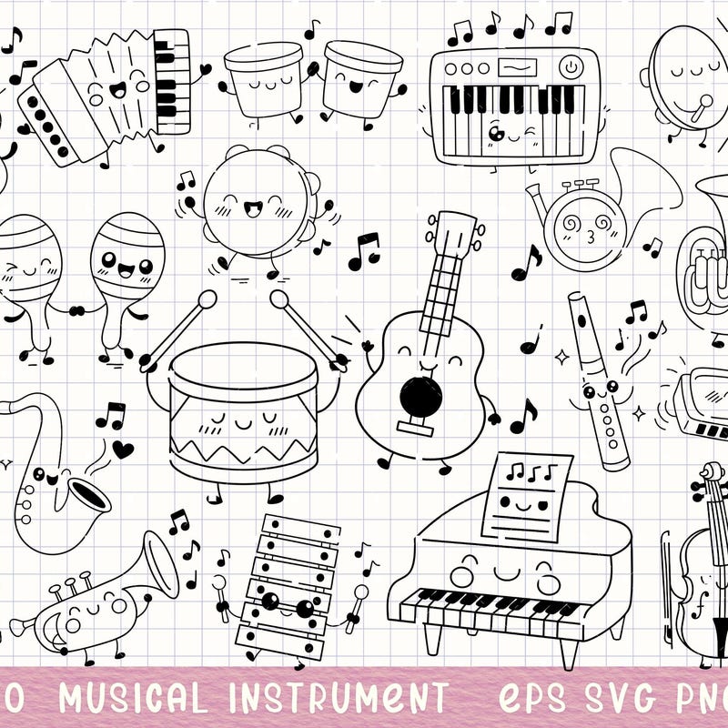Cute Instruments Clipart - Etsy