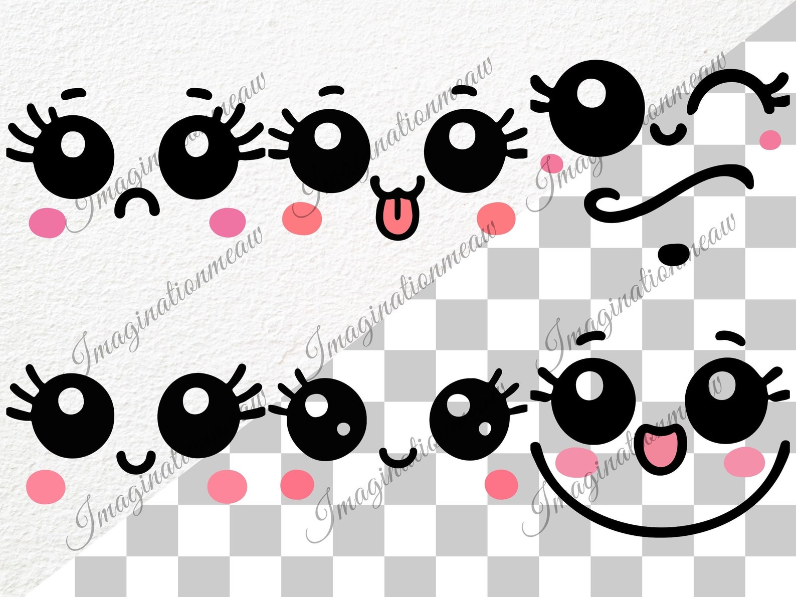 Kawaii Face Svg Bundle Kawaii Face Png Cute Face Svg Etsy My Xxx Hot Girl