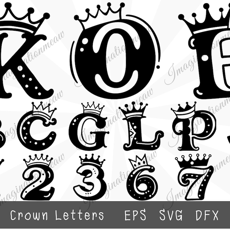 Monogram Crown - Etsy