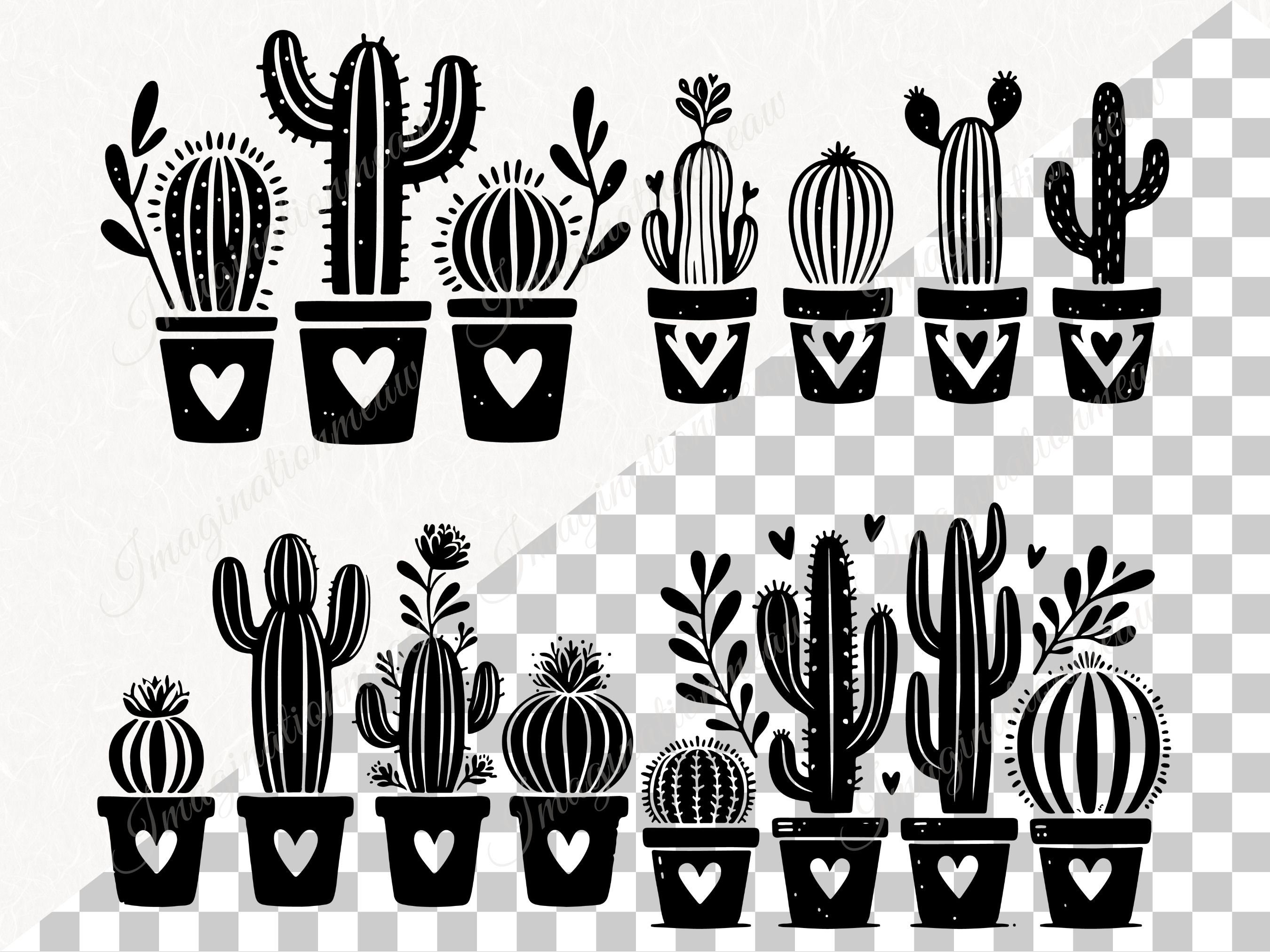 Cute Cactus Svg, Cactus SVG Bundle, Cactus PNG Bundle, Cactus Clipart ...