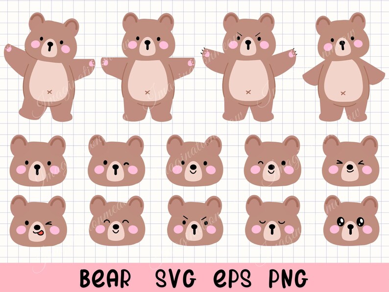 Bear Svg, Cute Teddy Bear Clipart, Teddy Bear SVG, Baby Bear Svg ...