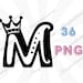 Crown Alphabet Svg, Crown Letters and Numbers Svg, Letter Monogram ...