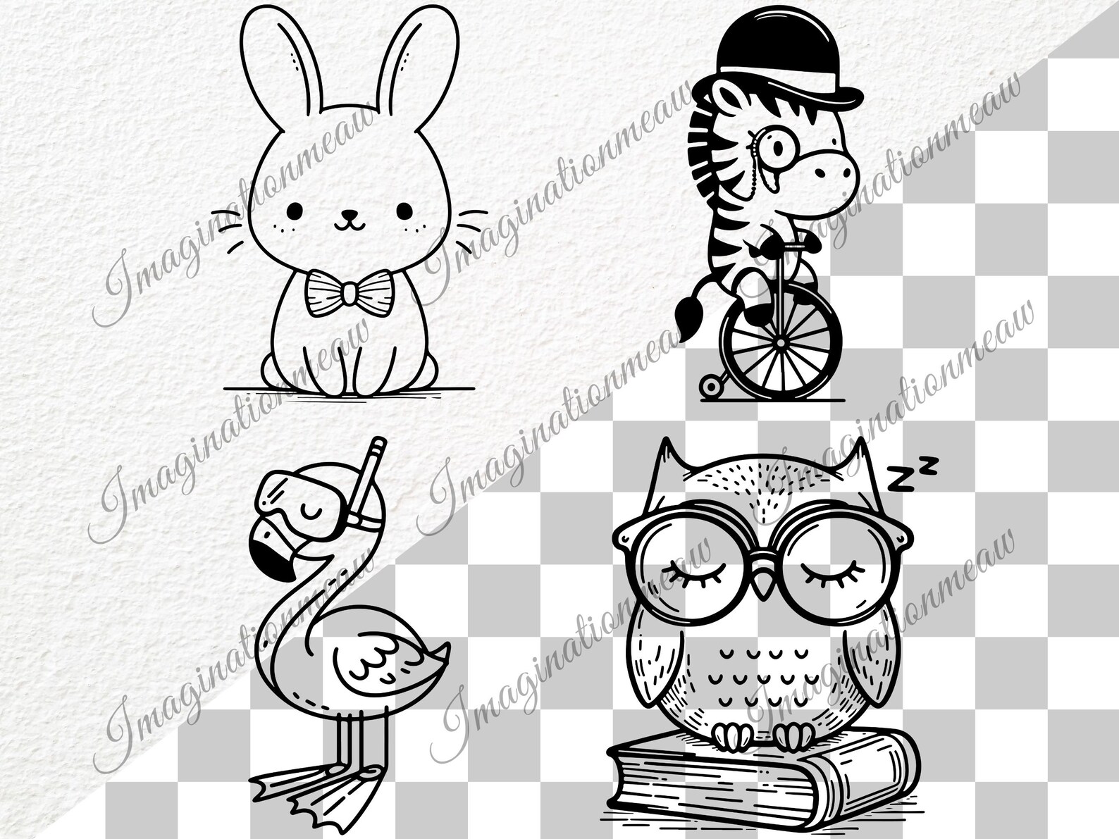 Animal Doodle Svg, Funny Animals Svg, Cute Animal Svg , Animal Clipart ...