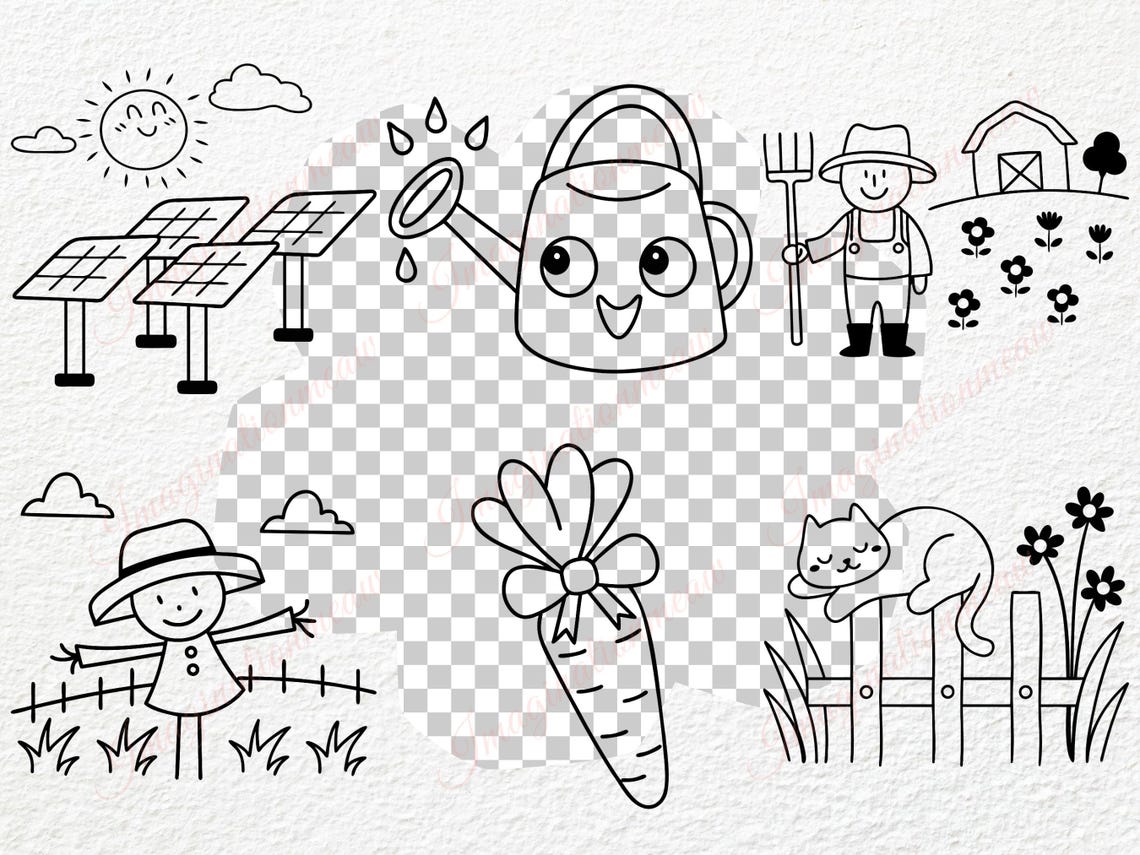 30 Doodle Farm SVG Designs, Farm Animals Clipart, Doodle Farm Clipart ...