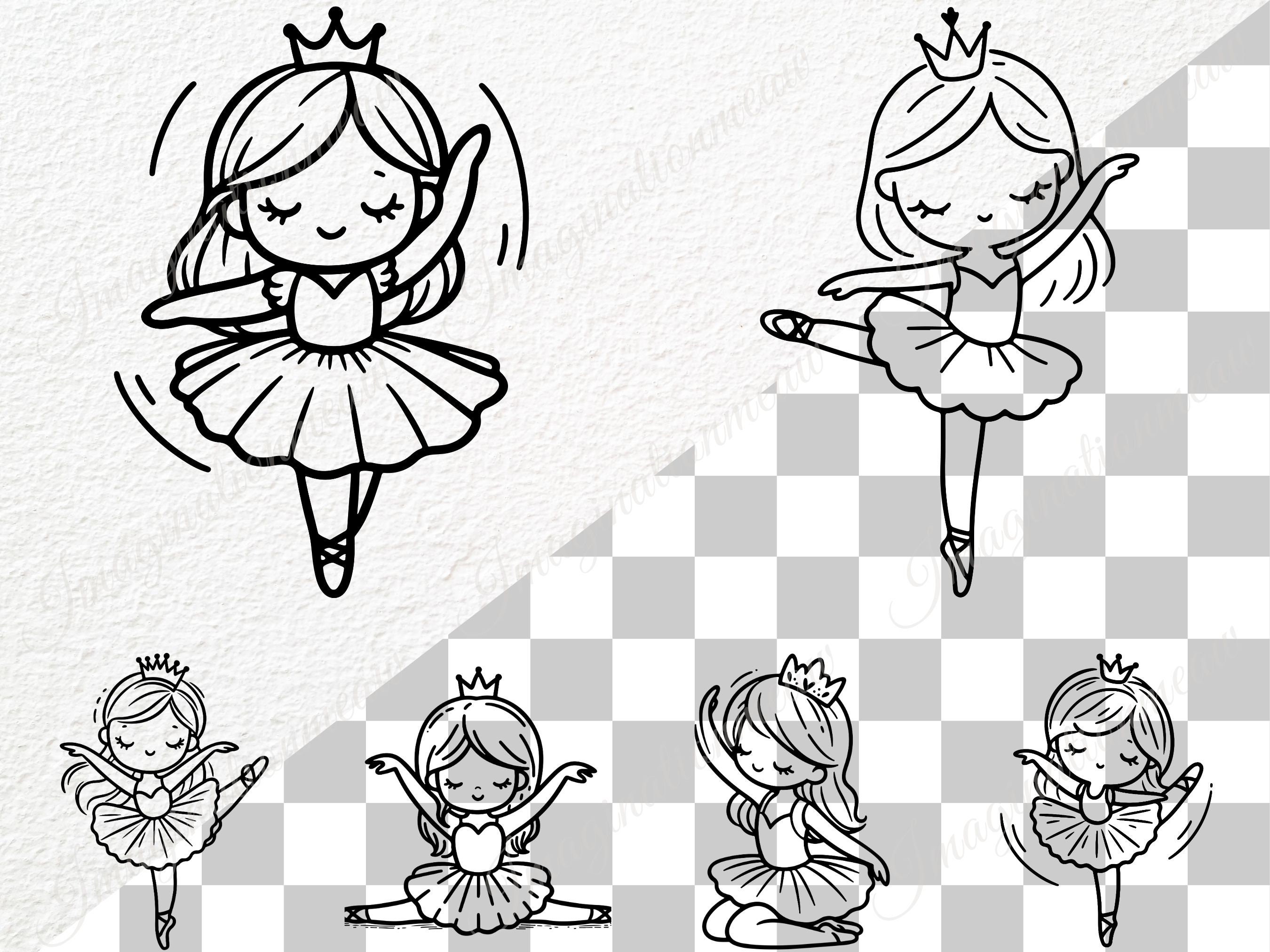 Ballet Dancer Svg Bundle, Dancer Svg, Dancer Girl Svg, Ballerina Line ...