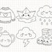 Rainy Day Clipart, Cute Weather Svg, Kawaii Rain Doodles, Rainy Day ...