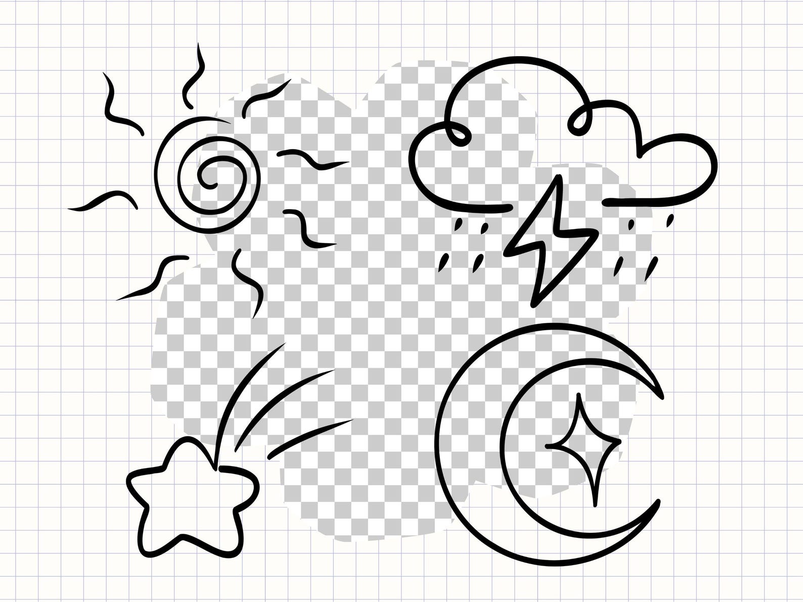 Weather Clipart, Sun and Cloud SVG, Storm Icons PNG, Rainy Day Graphics ...