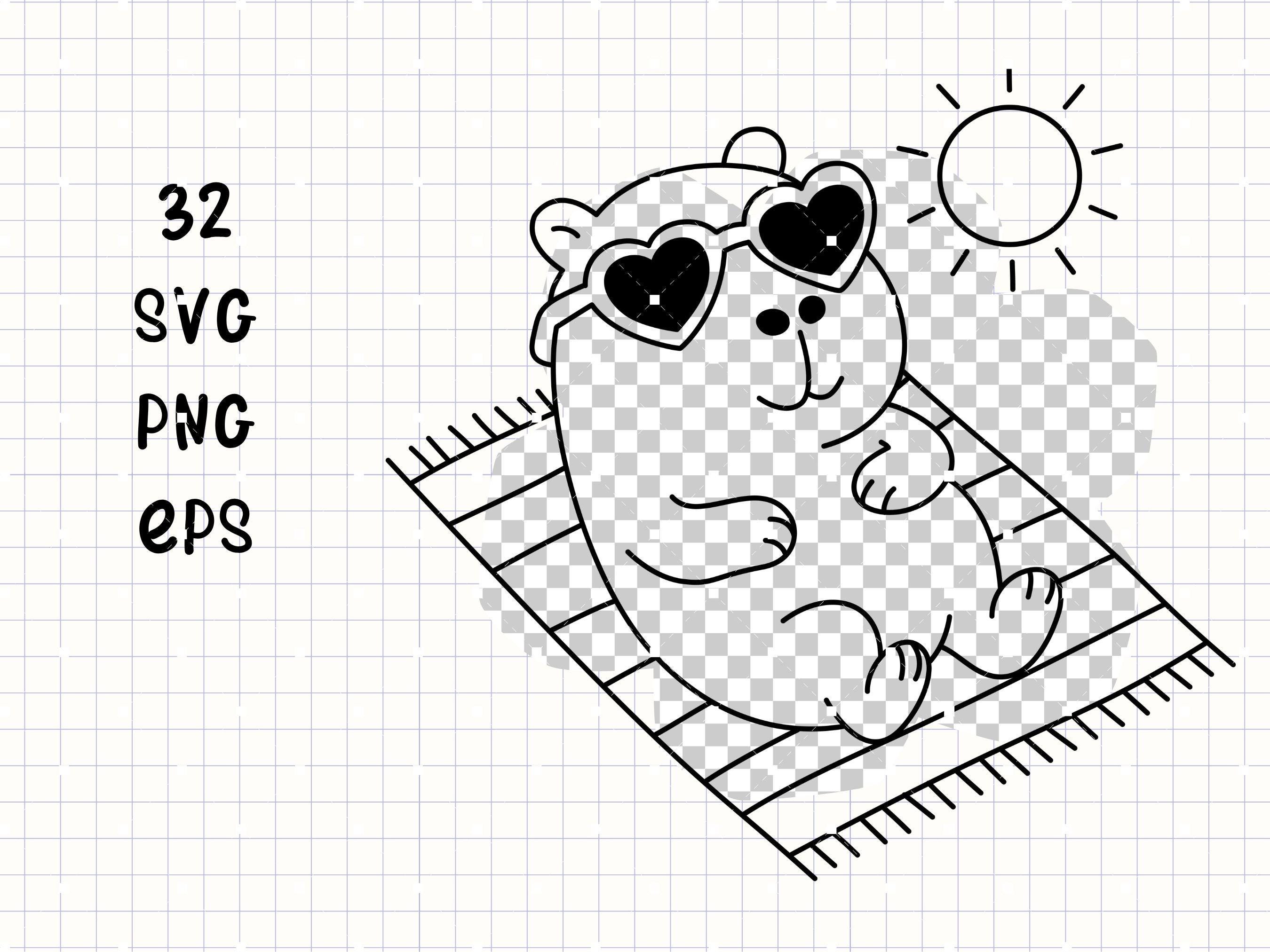 Summer Capybara SVG PNG Bundle – Cute Beach Capybara Clipart for Cricut ...