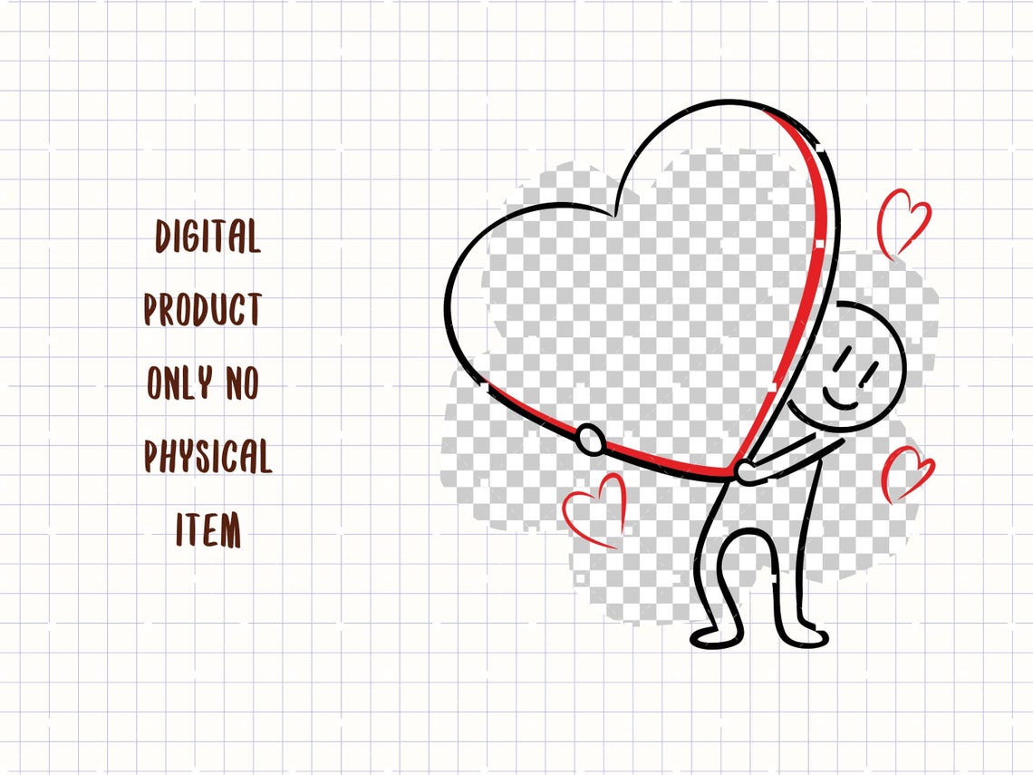 Stick Lovers SVG Bundle, Cute Stick Figure Love Clipart, Kawaii ...