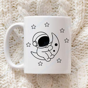 20 Doodle Astronaut SVG Designs, Cute Space Doodle Clipart Bundle ...