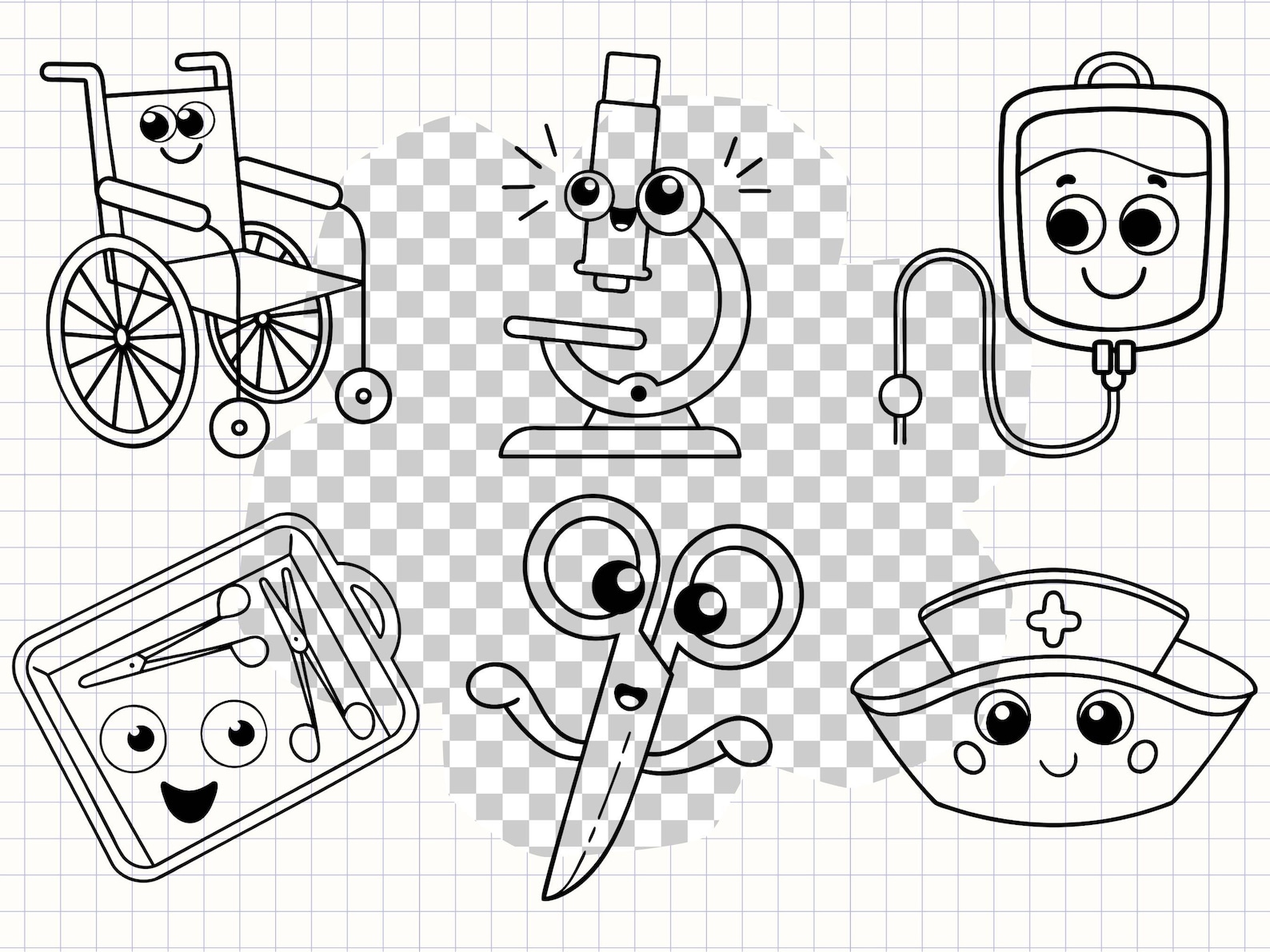50 Medical Svg, Cute Doctor Clipart, Nurse Svg, Hospital Equipment SVG ...