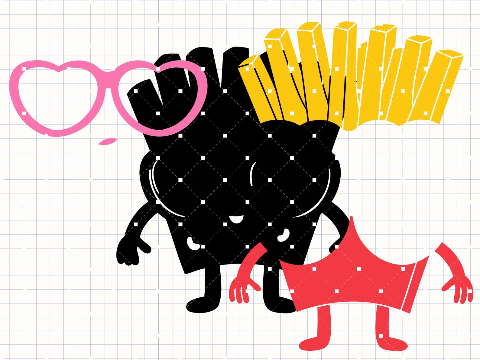 French Fries Clipart, Kawaii Food SVG, Fast Food PNG, Cute Snack ...