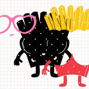 French Fries Clipart, Kawaii Food SVG, Fast Food PNG, Cute Snack ...