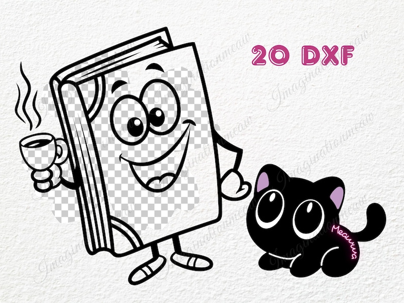 20 Cute Book SVG Designs, Cartoon Reading Clipart Bundle - Etsy