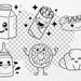 30 Doodle Fast Food SVG Designs, Cute Kawaii Food Clipart Bundle, Junk ...