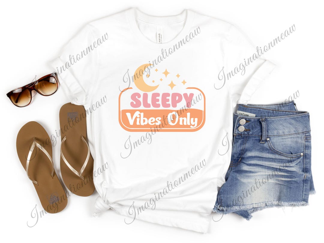Sleepy Vibes Only SVG, Sleep Quote Digital Art, Bedtime Clipart, Sleepy ...