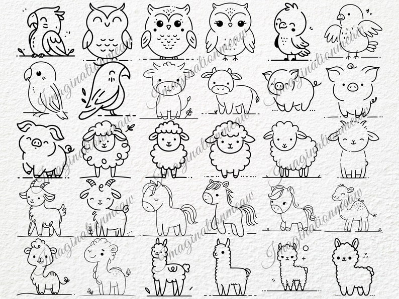 180 Animal Svg, Animal Svg Bundle, Wild Animal Svg, Animal Doodle Svg ...