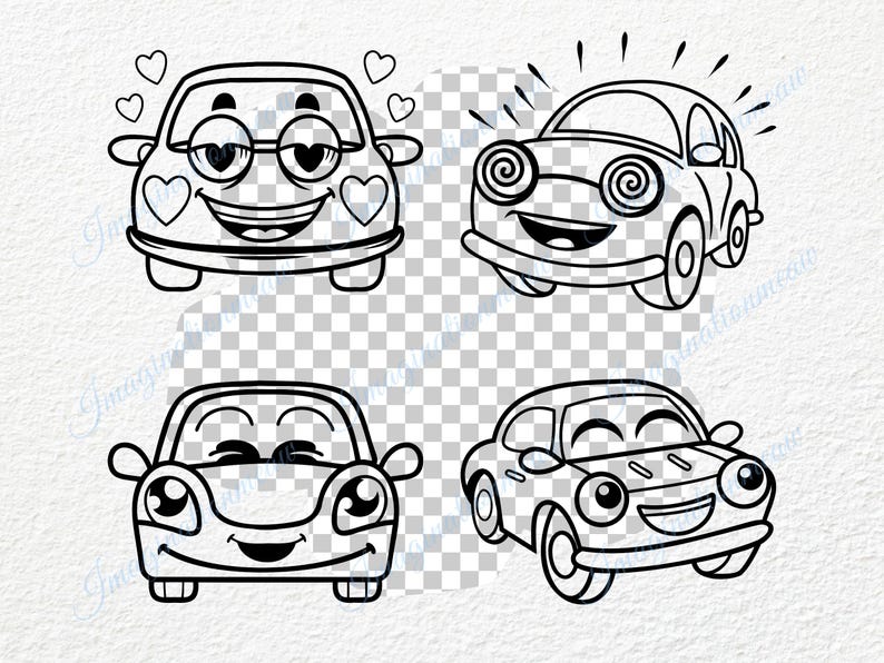 20 Cartoon Car SVG Designs, Cute Vehicle Clipart Bundle, Vehicle Svg ...