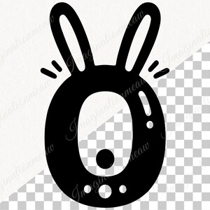 Rabbit Alphabet SVG, Rabbit Numbers Svg, Easter Bunny Alphabet SVG ...