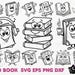 20 Cute Book SVG Designs, Cartoon Reading Clipart Bundle - Etsy