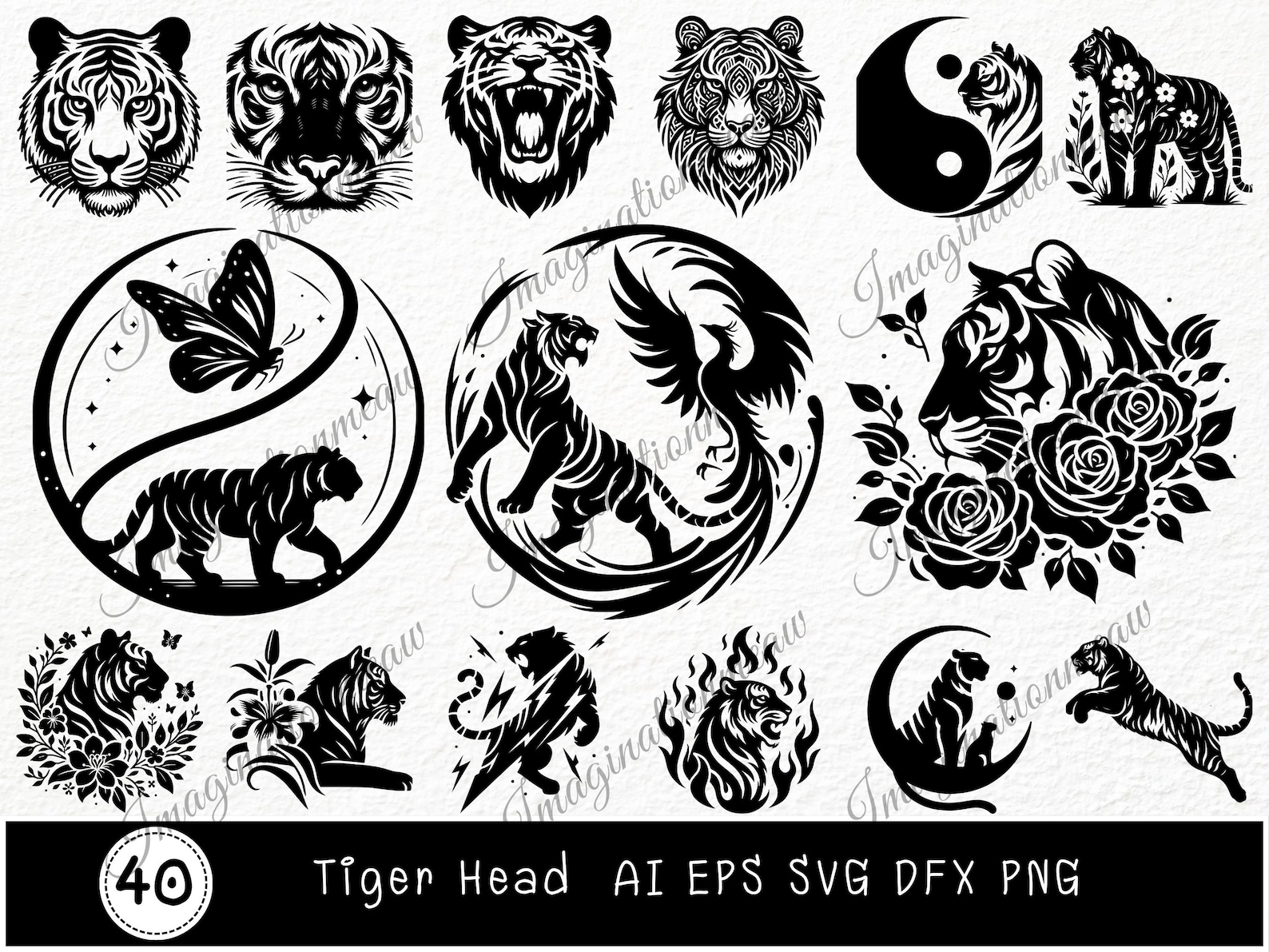 Tiger Head Svg Bundle, Tiger Head Svg, Tiger Svg, Tiger Face Svg, Tiger ...
