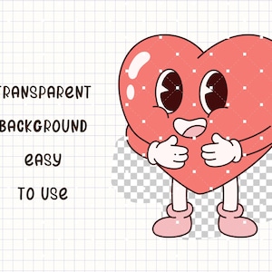 Cute Heart Cartoon Clipart Set, Kawaii Love Emoji SVG Bundle, Valentine ...