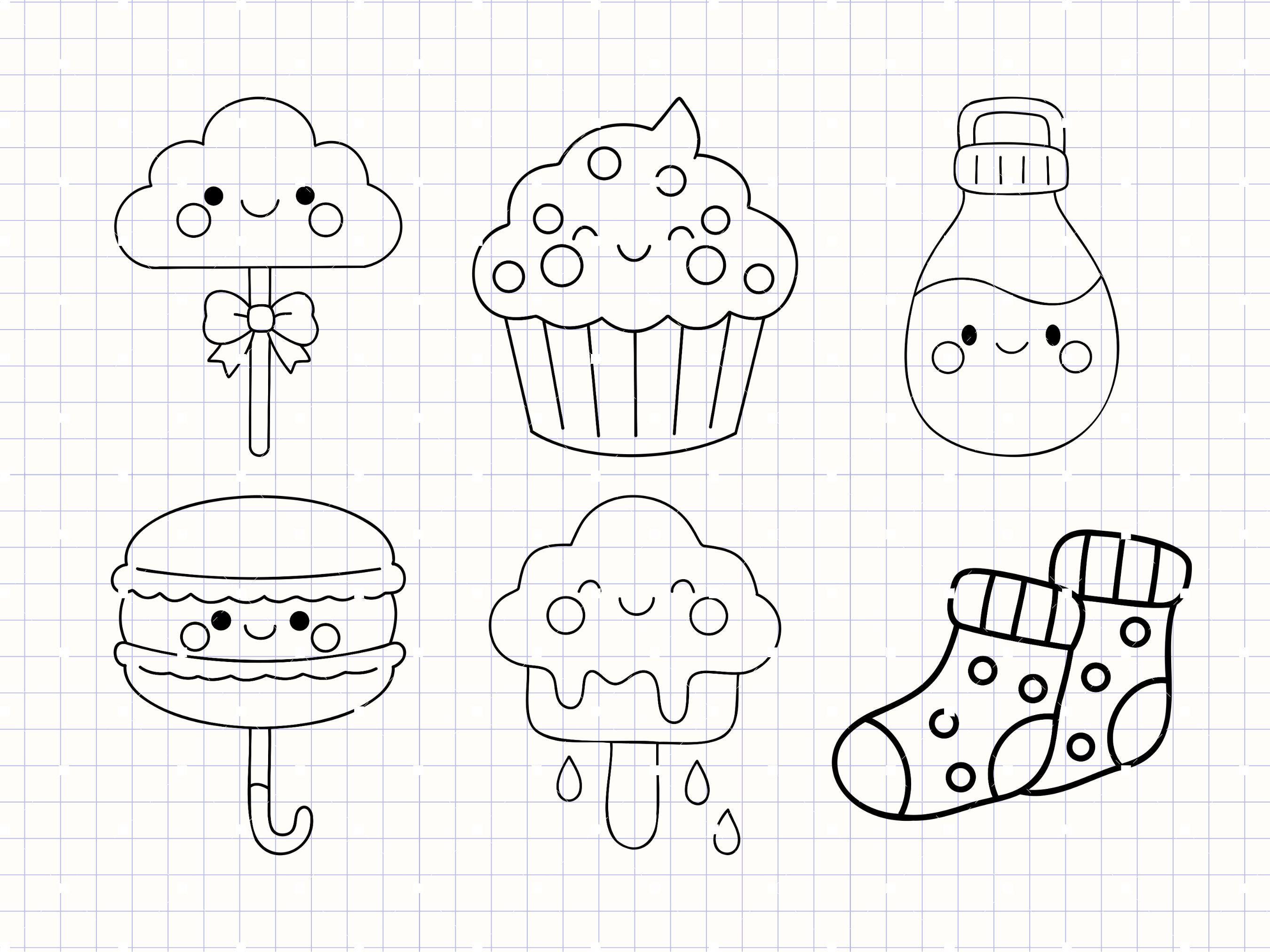 Rainy Day Clipart, Cute Weather Svg, Kawaii Rain Doodles, Rainy Day ...