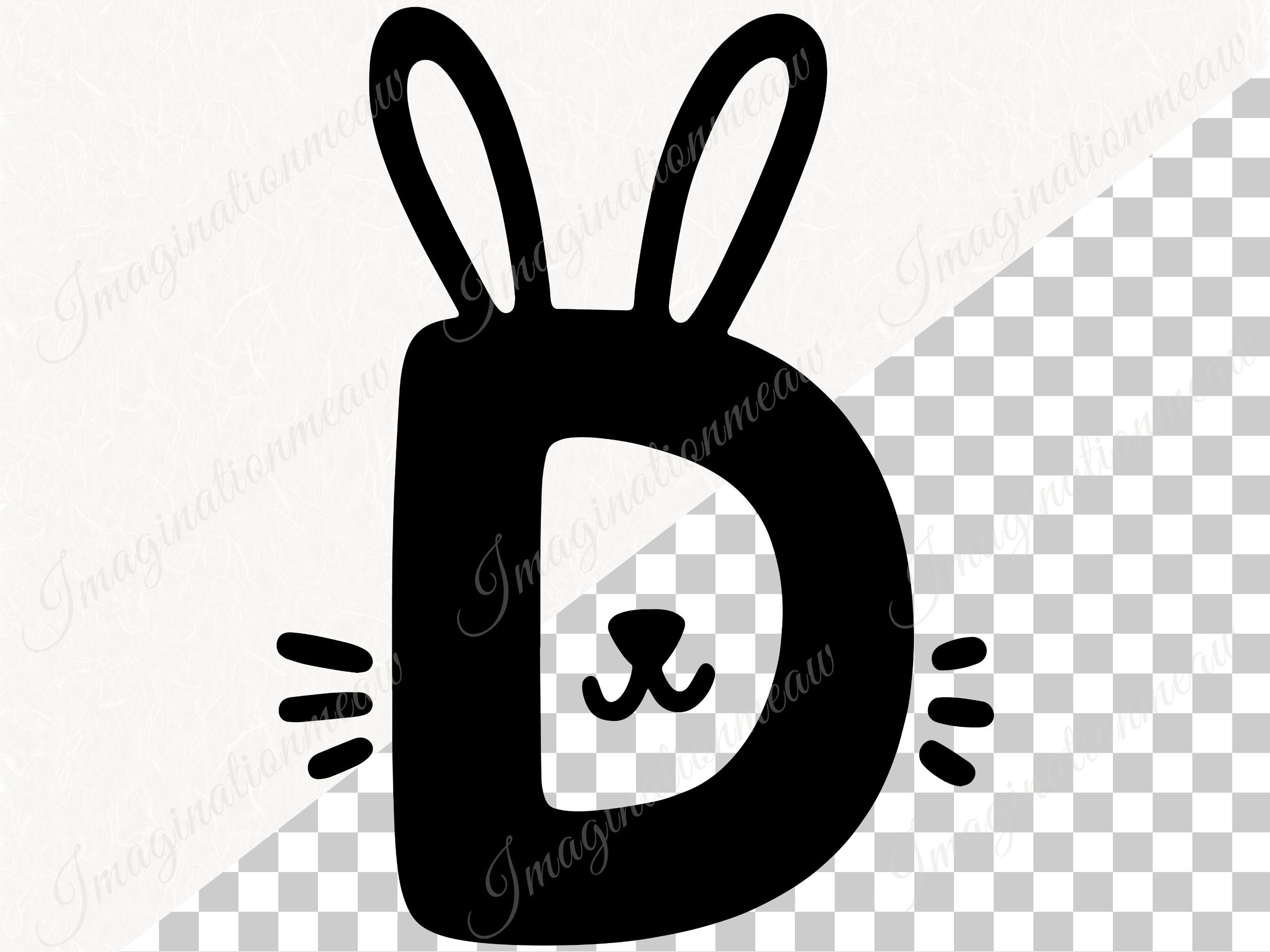 Rabbit Alphabet SVG, Rabbit Numbers Svg, Easter Bunny Alphabet SVG ...