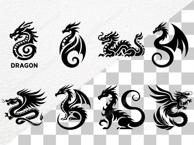 40 Dragons Svg Bundle, Dragon Cut File, Dragon Svg, Dragon Clipart ...