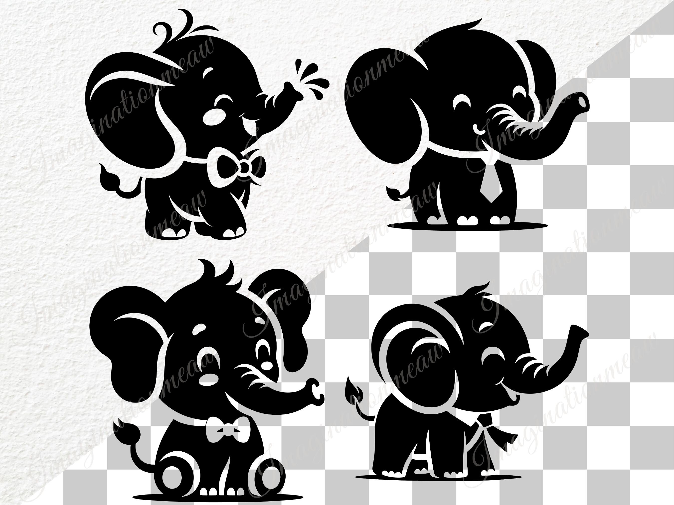 Baby Elephant Svg, Girl Elephant, Boy Elephant, Cute Elephant Svg, Baby ...