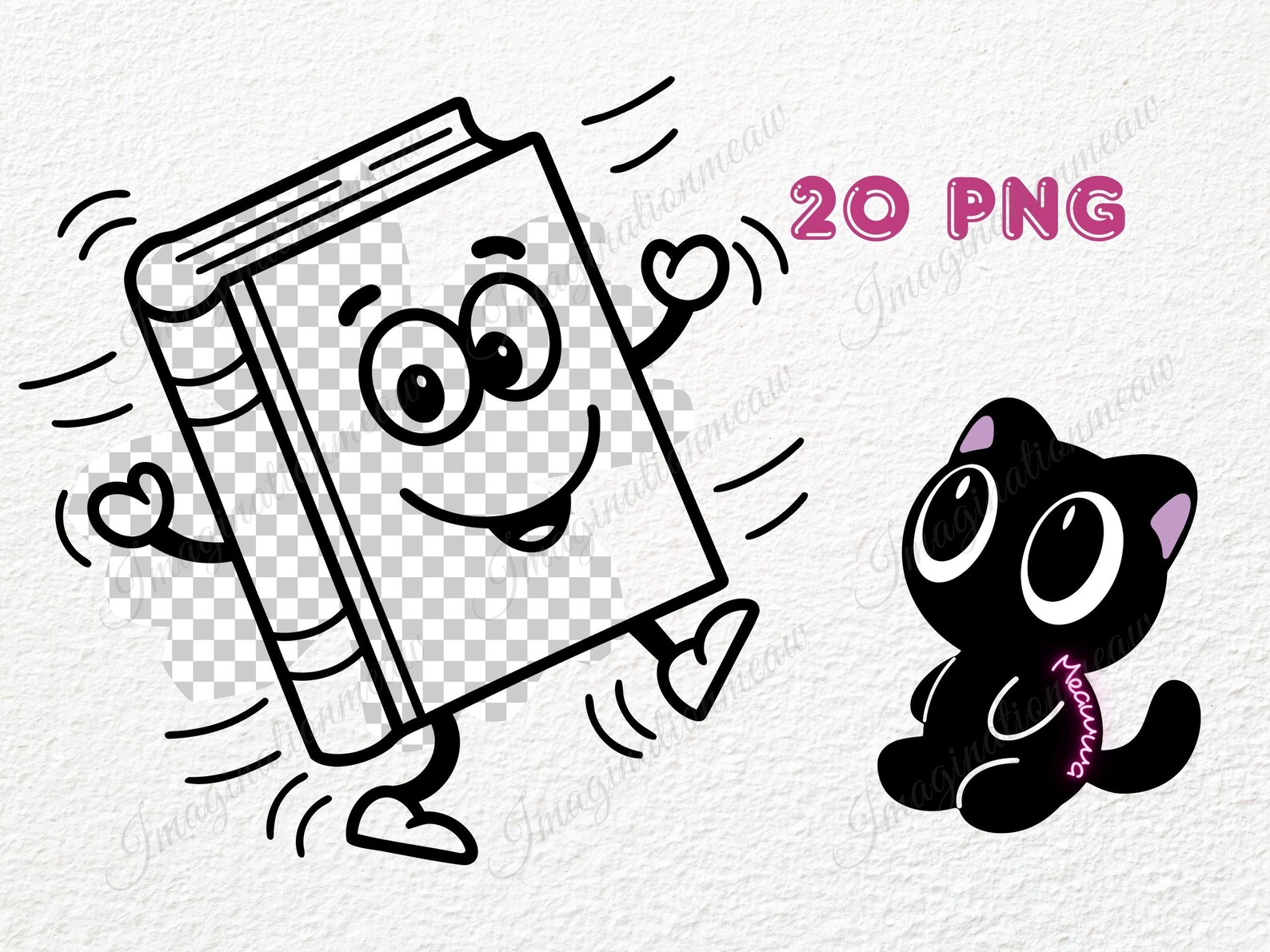 20 Cute Book SVG Designs, Cartoon Reading Clipart Bundle - Etsy