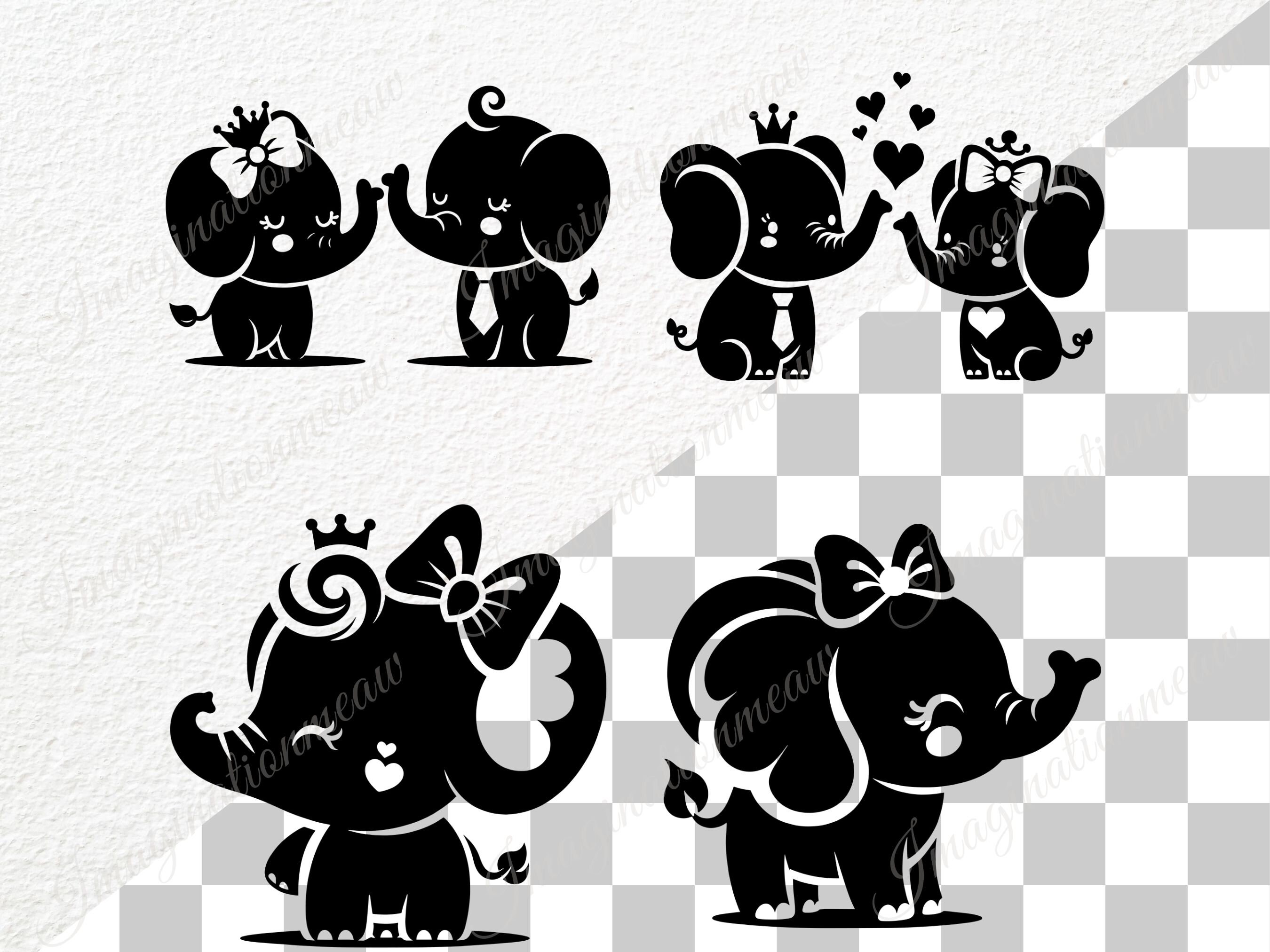 Baby Elephant Svg, Girl Elephant, Boy Elephant, Cute Elephant Svg, Baby ...