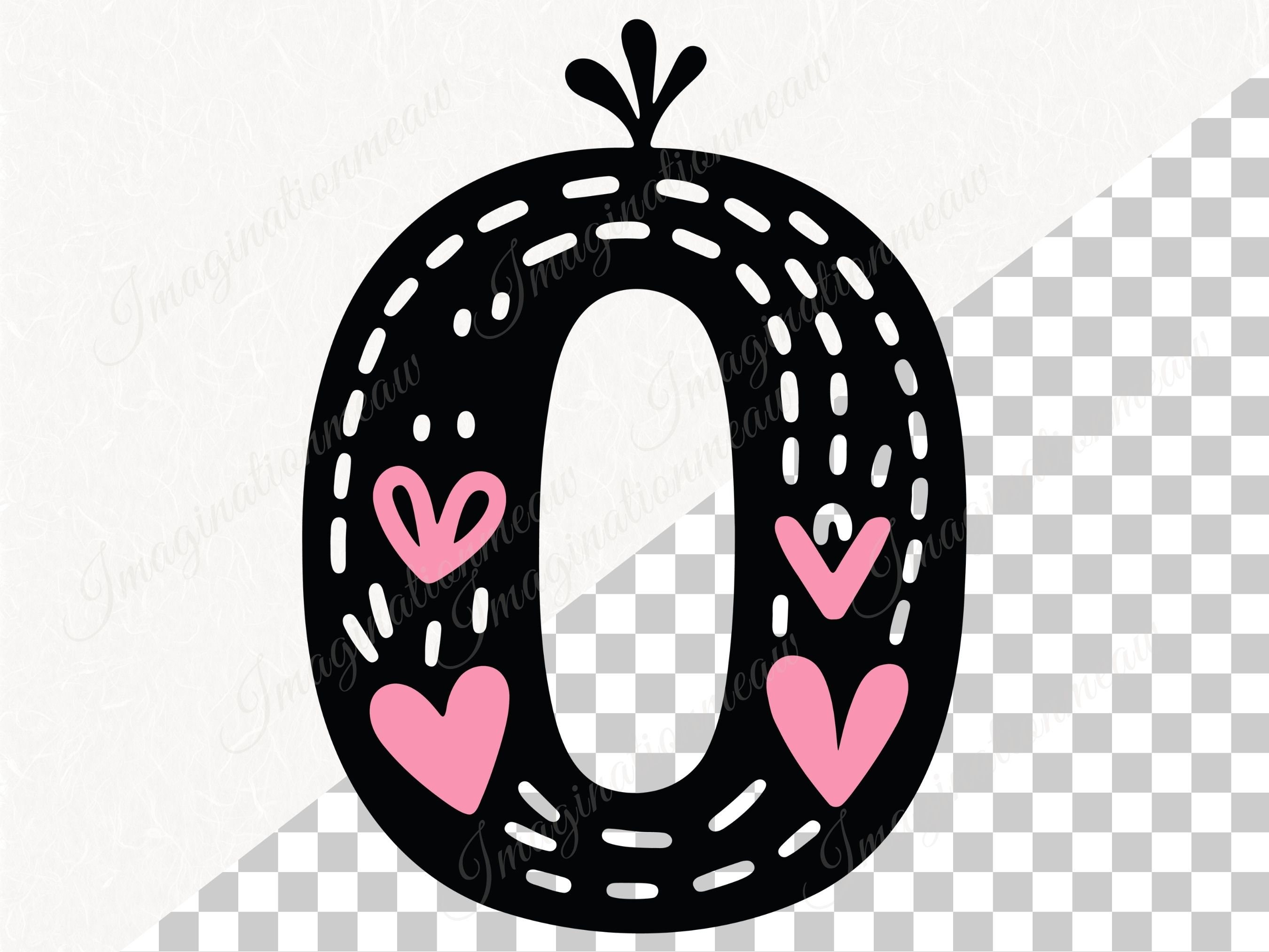 Heart and Flower Alphabet and Number Svg, Heart Numbers Svg, Flower ...