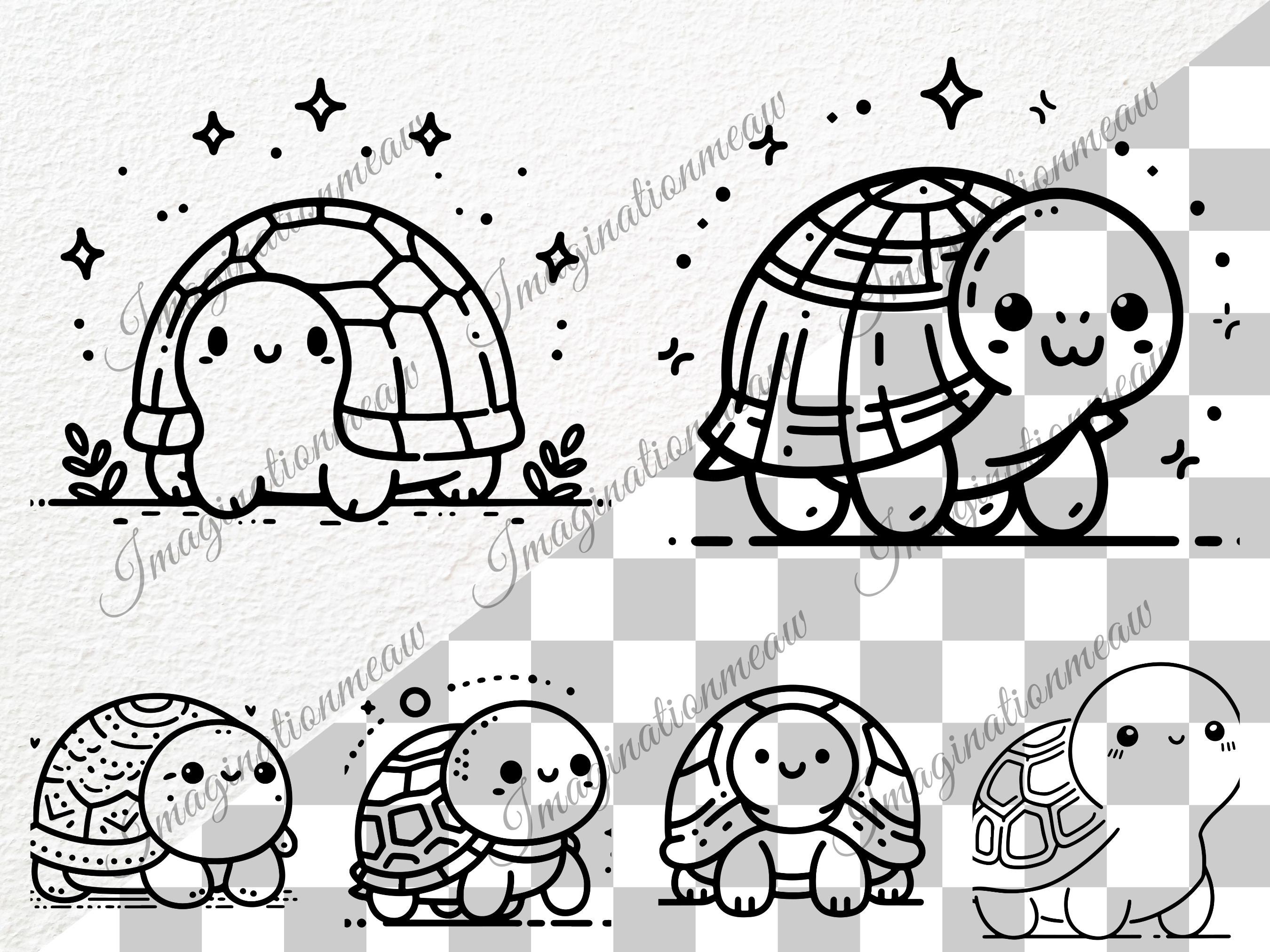 Tortoise Svg, Tortoise Clipart, Cute Tortoise, Hand Drawn Tortoise ...