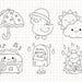 Rainy Day Clipart, Cute Weather Svg, Kawaii Rain Doodles, Rainy Day ...