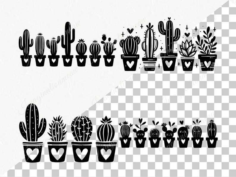 Cute Cactus Svg, Cactus SVG Bundle, Cactus PNG Bundle, Cactus Clipart ...