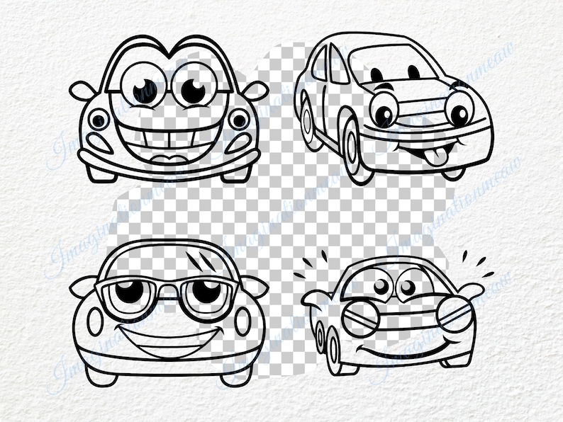 20 Cartoon Car SVG Designs, Cute Vehicle Clipart Bundle, Vehicle Svg ...