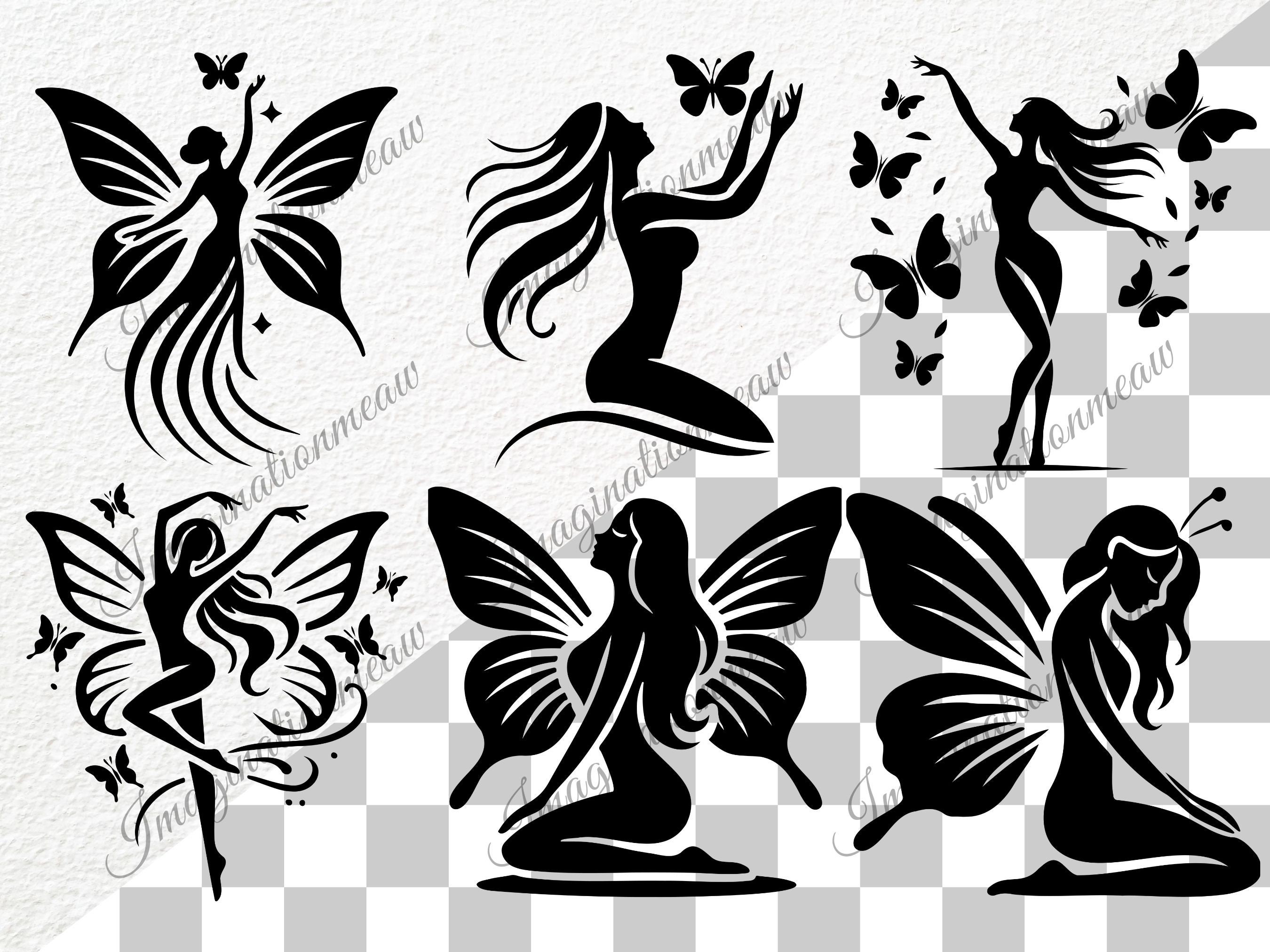 Woman and Butterfly Svg, Woman Silhouette Svg, Lady Silhouette Svg ...