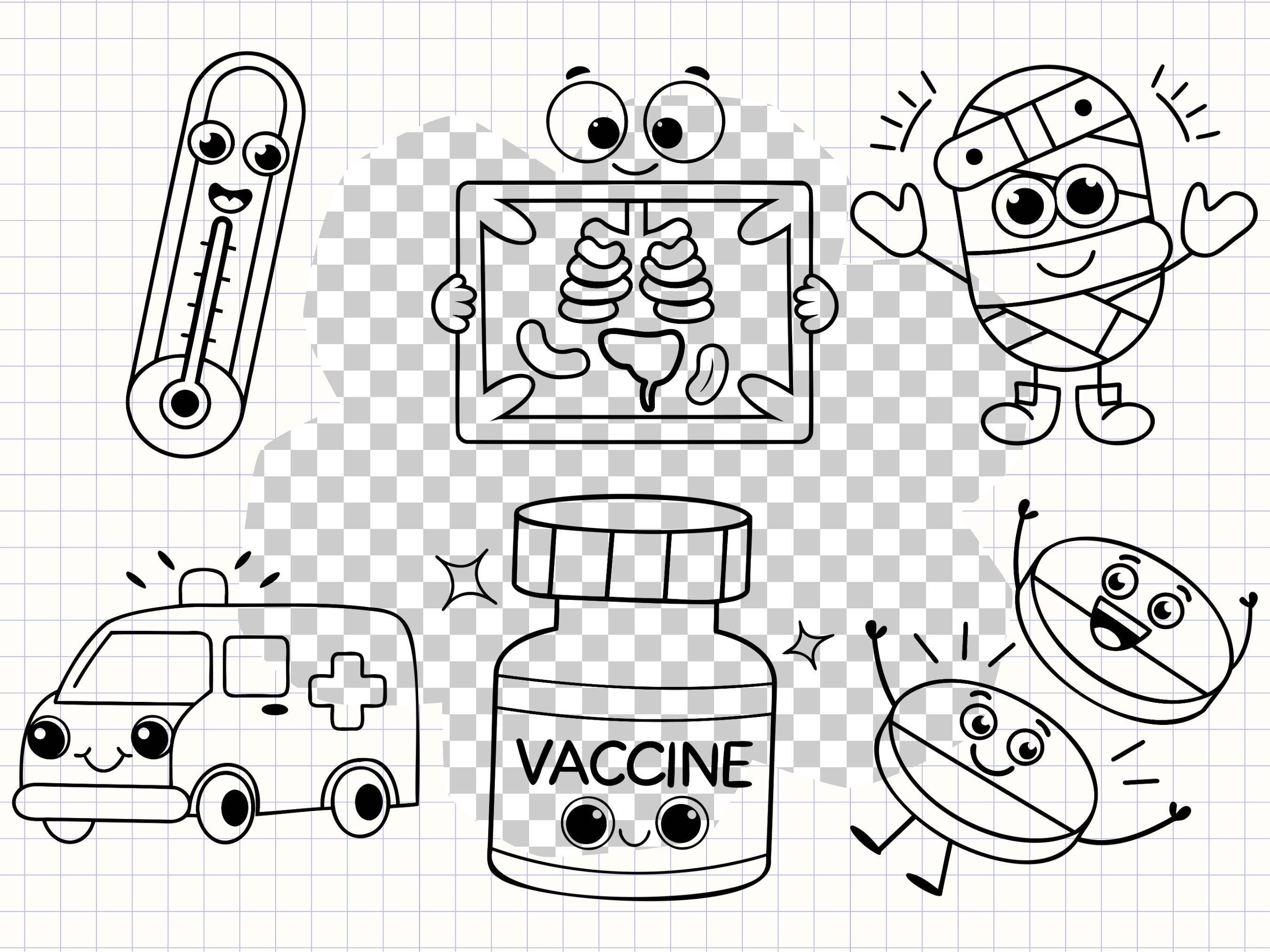 50 Medical Svg, Cute Doctor Clipart, Nurse Svg, Hospital Equipment SVG ...