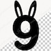 Rabbit Alphabet SVG, Rabbit Numbers Svg, Easter Bunny Alphabet SVG ...