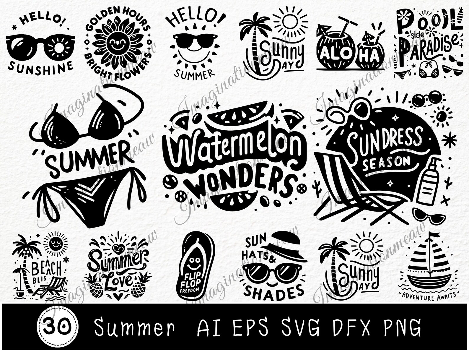 Summer Bundle SVG, Beach Svg, Summer Svg, Summertime Svg, Funny Beach ...