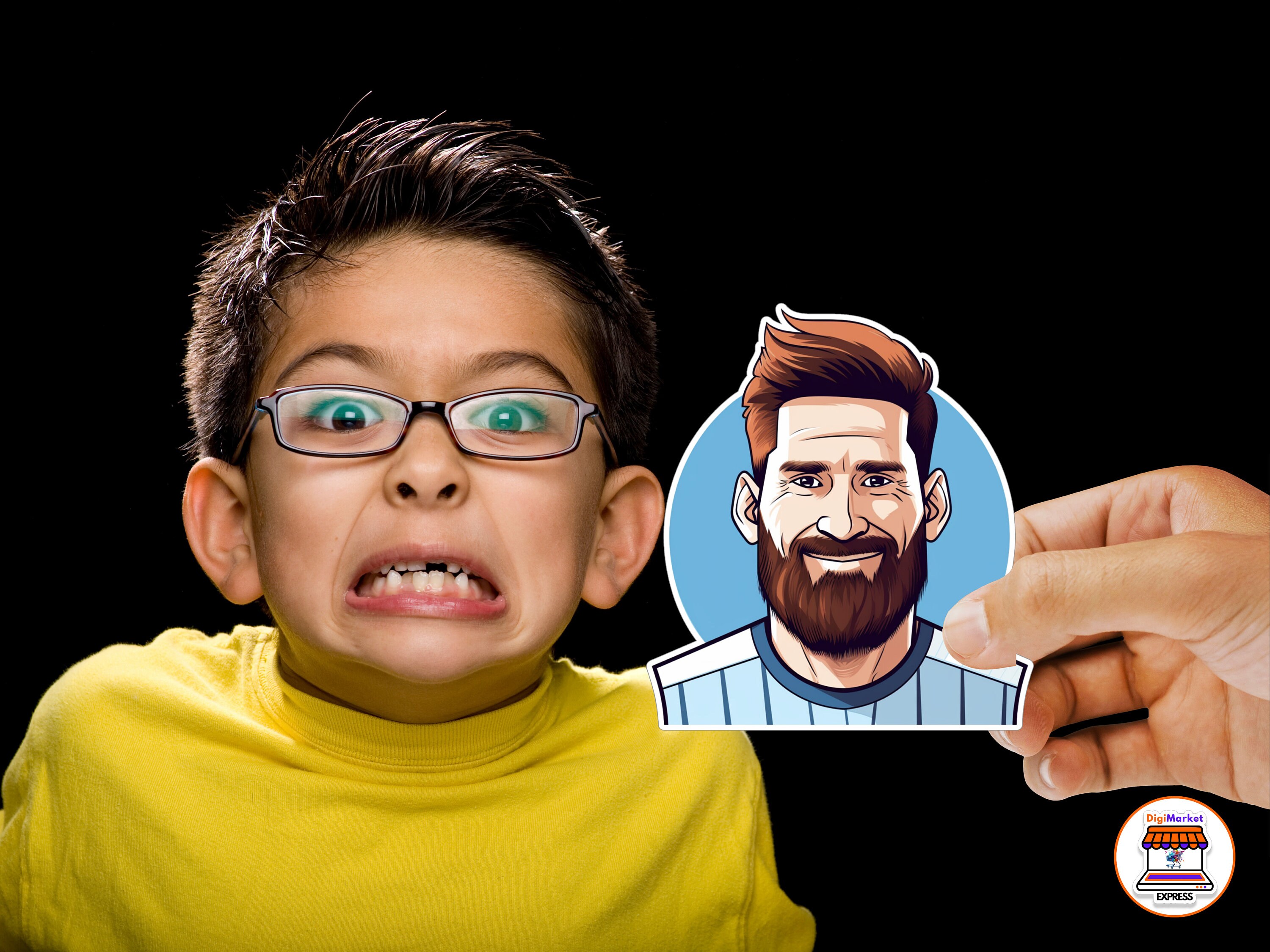 Backyard Baller: Realistic Cute Messi Stickers for - Etsy