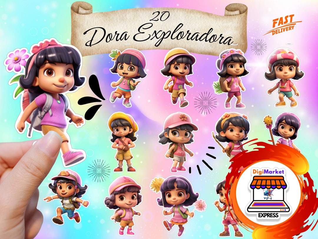 Magical Adventures With Realistic Cute Dora Stickers Perfect - Etsy