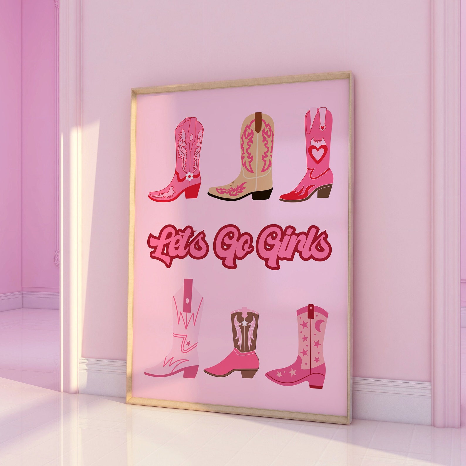 Let's Go Girls Cowgirl Western Themed Print, Let's Go Girls, Shania ...