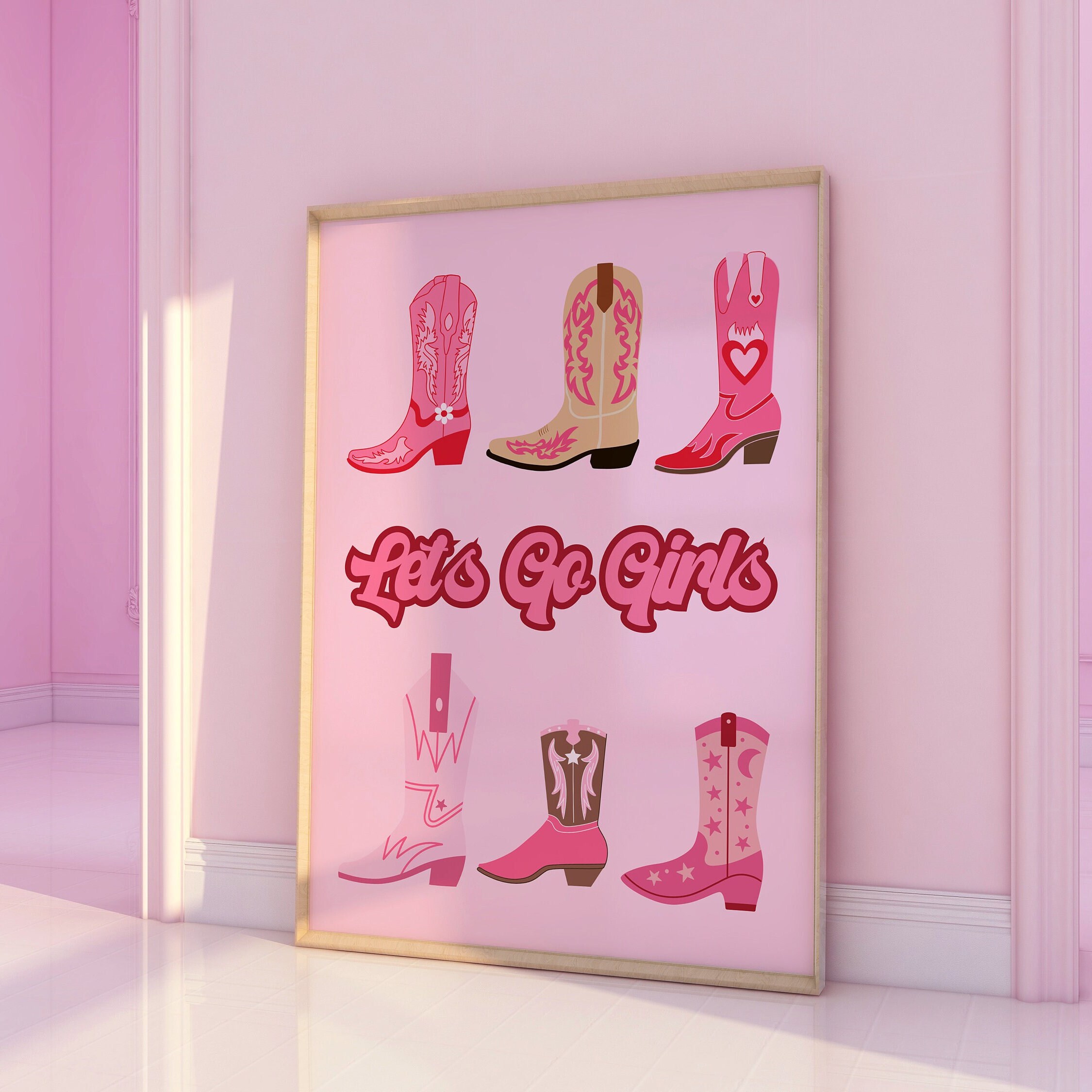 Let's Go Girls Cowgirl Western Themed Print, Let's Go Girls, Shania ...